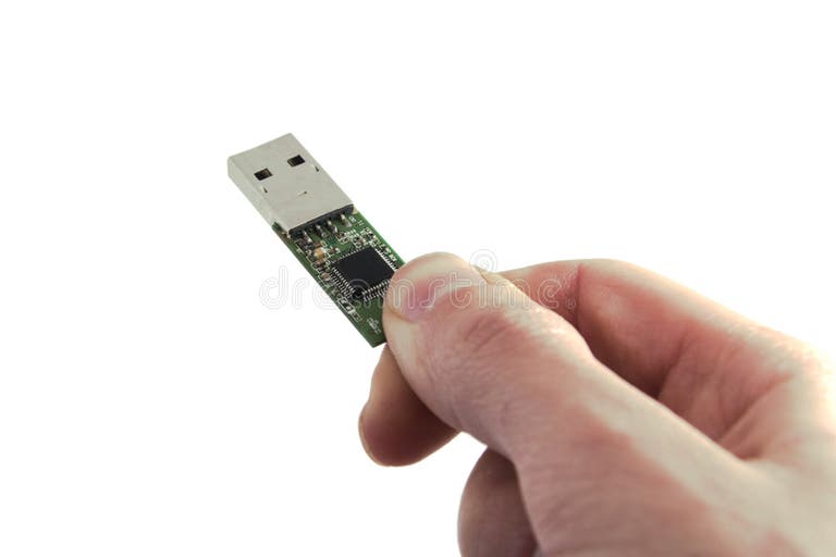 Inside Usb Structure in Hand. Exposed Circuit of Usb Flash Drive Stock ...