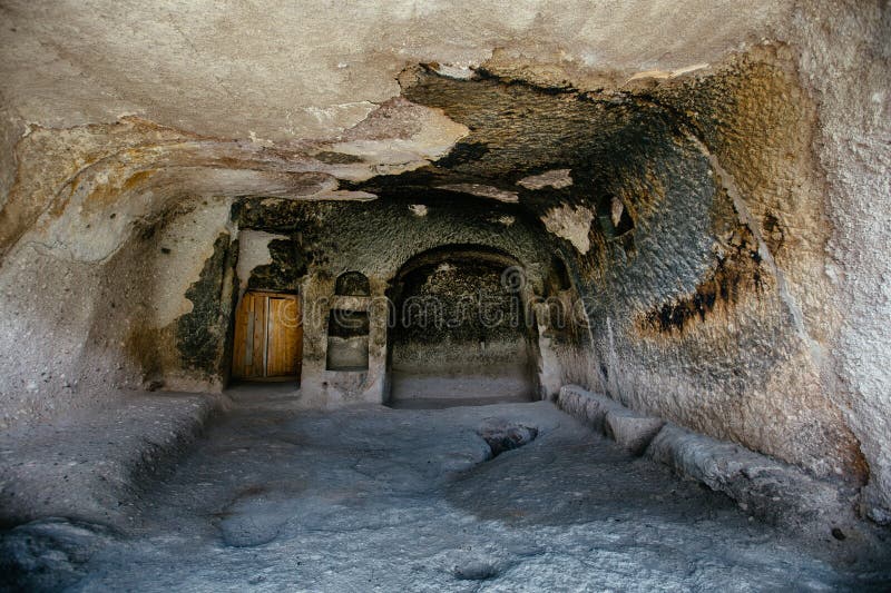 Inside Vardzia Cave Monastery in Georgia Stock Image - Image of ...