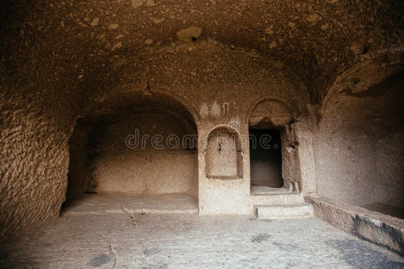 Inside Vardzia Cave Monastery in Georgia Stock Image - Image of ruin ...