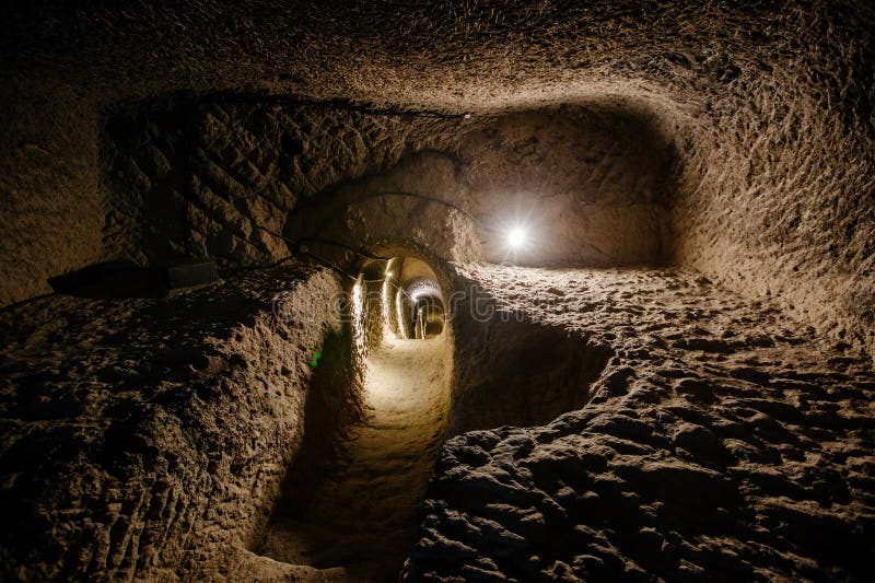 Inside Vardzia Cave Monastery in Georgia Stock Image - Image of history ...