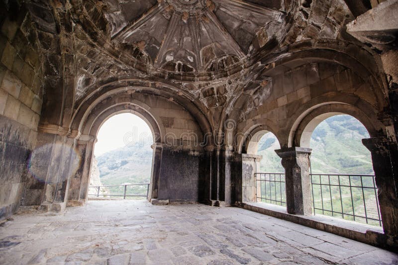 Inside Vardzia Cave Monastery in Georgia Stock Image - Image of ...