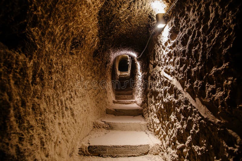 Inside Vardzia Cave Monastery in Georgia Stock Image - Image of ...