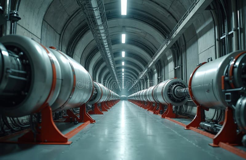 Inside Vast Underground Tunnel Housing Particle Accelerators. Research ...