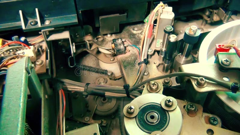 Inside Vhs Recorder: the Mechanism Start Working Stock Footage - Video ...