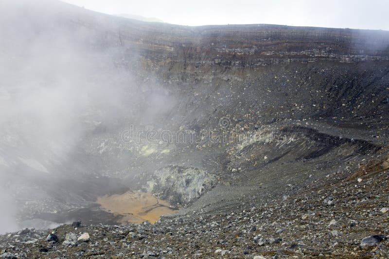 Inside View of an Active Volcano in Manado Stock Image - Image of ...