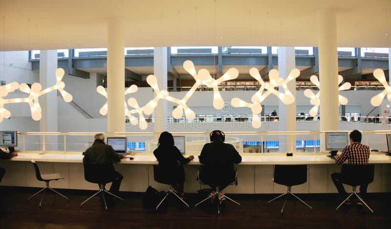 Inside View of Amsterdam Central Library Editorial Image - Image of ...