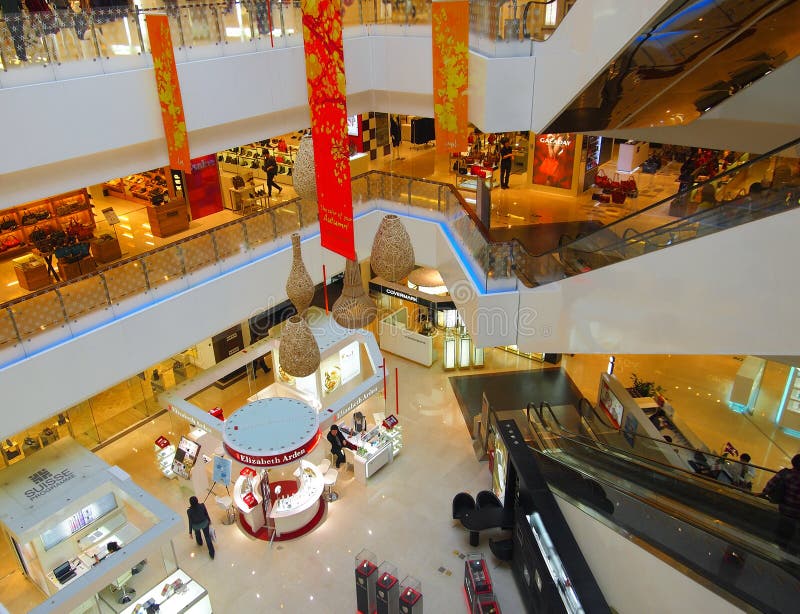 Inside View of Beijing Shopping Mall Editorial Stock Image - Image of ...