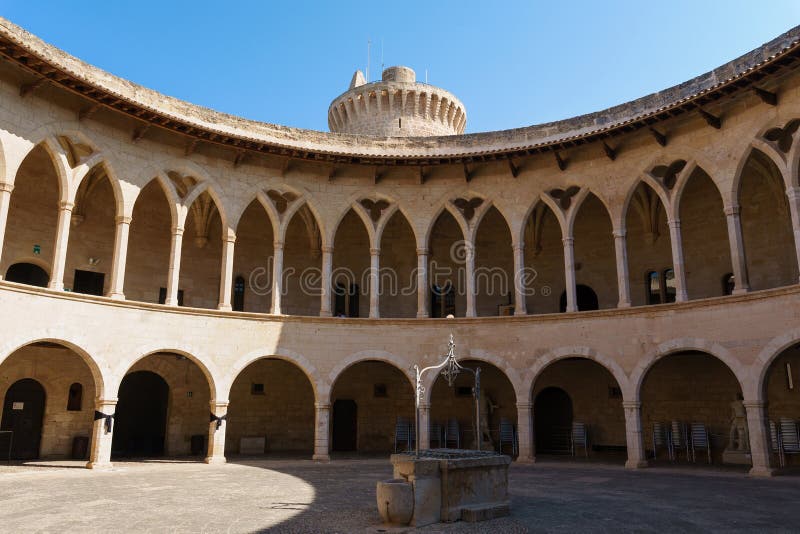 Inside View of the Bellver Castle in Palma De Mallorca - Spain ...