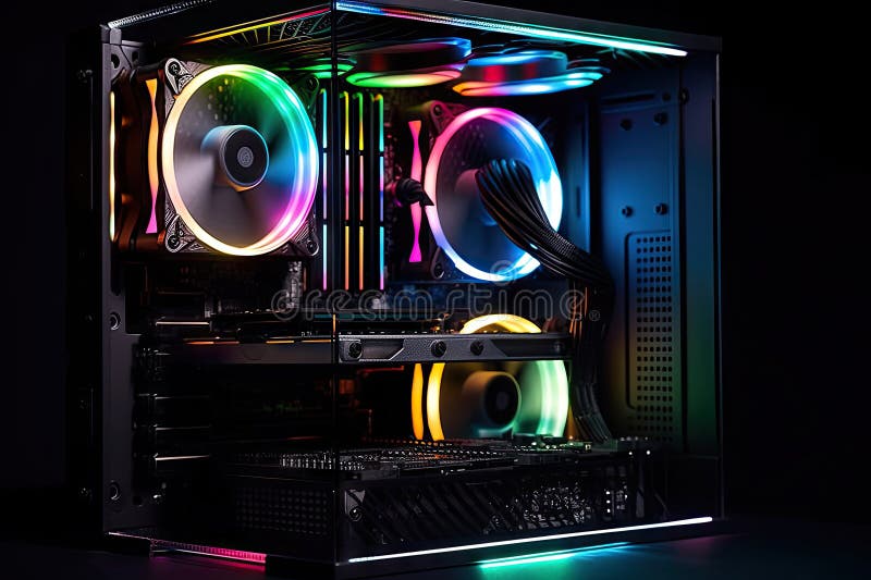 Inside View Black High End Custom Colorful Illuminated Bright Rainbow ...