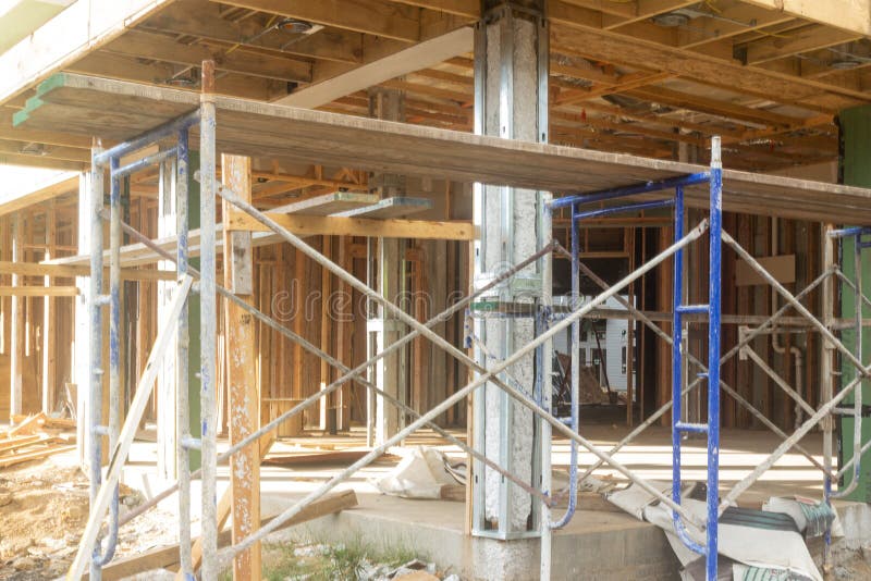 Inside View into a Building Under Construction Stock Photo - Image of ...