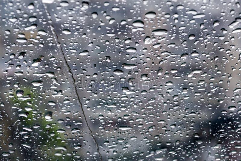 Inside View of Car Windshield during Rain in Selective Focus Stock ...