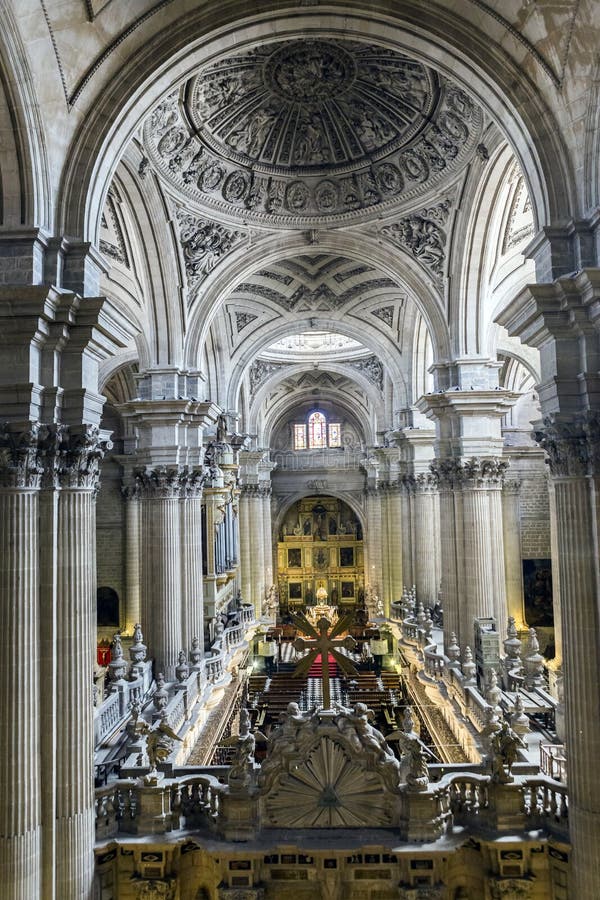 Inside View of the Cathedral in Jaen, Also Called Assumption of ...