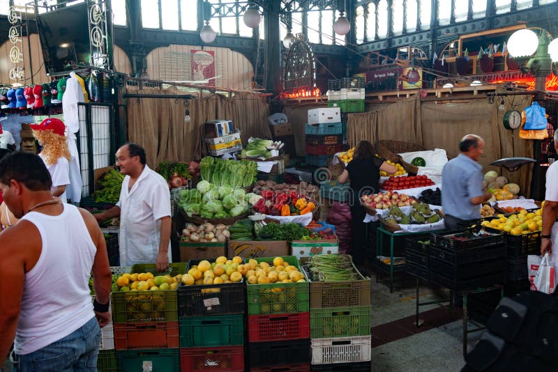 Inside View of the Central Market of Santiago Do Chile, Chile Editorial ...