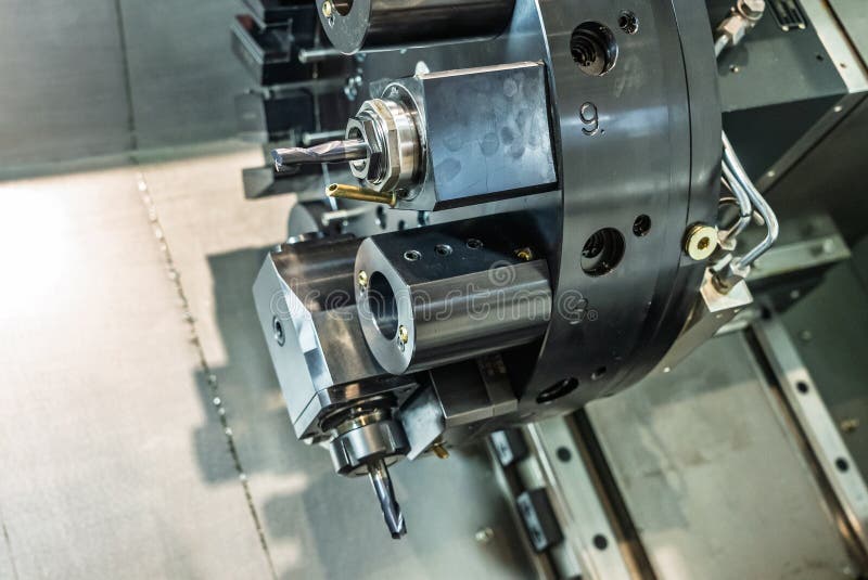 Inside View of a Cnc Machine. CNC Lathe Interior.Cnc Machine. the CNC ...