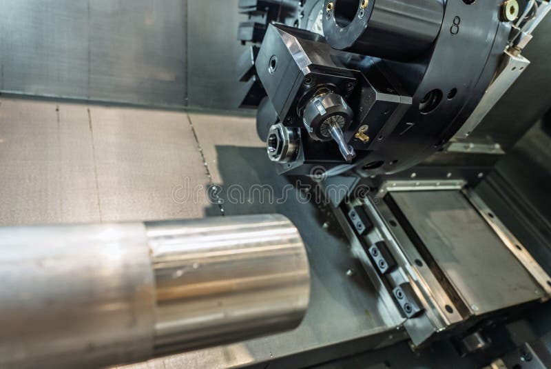 Inside View of a Cnc Machine. CNC Lathe Interior.Cnc Machine. the CNC ...