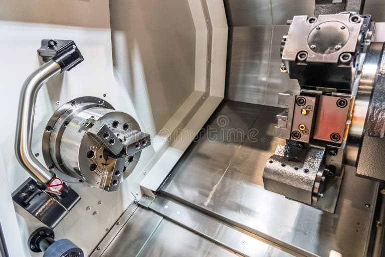 Inside View of a Cnc Machine. CNC Lathe Interior.Cnc Machine. the CNC ...