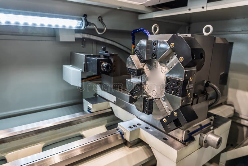 Inside View of a Cnc Machine. CNC Lathe Interior.Cnc Machine. the CNC ...