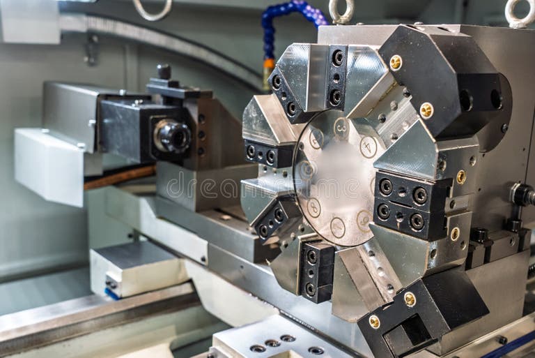 Inside View of a Cnc Machine. CNC Lathe Interior.Cnc Machine. the CNC ...