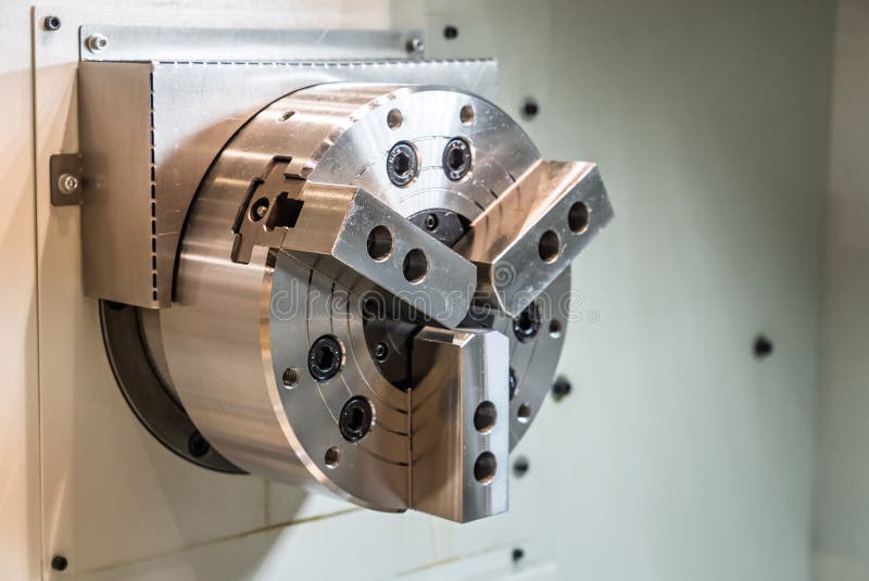 Inside View of a Cnc Machine. CNC Lathe Interior.Cnc Machine. the CNC ...