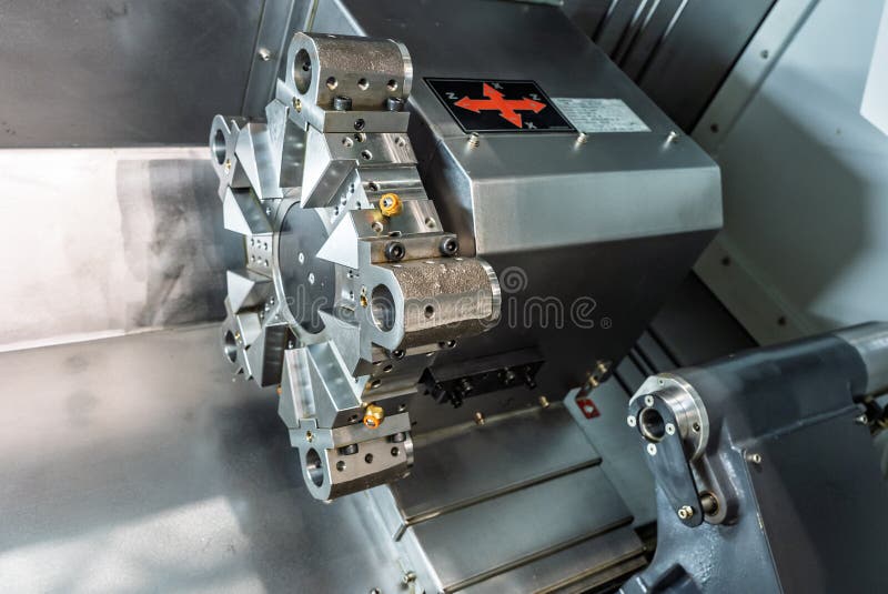 Inside View of a Cnc Machine. CNC Lathe Interior.Cnc Machine. the CNC ...