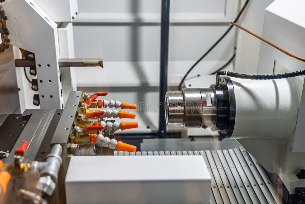 Inside View of a Cnc Machine. CNC Lathe Interior.Cnc Machine. the CNC ...