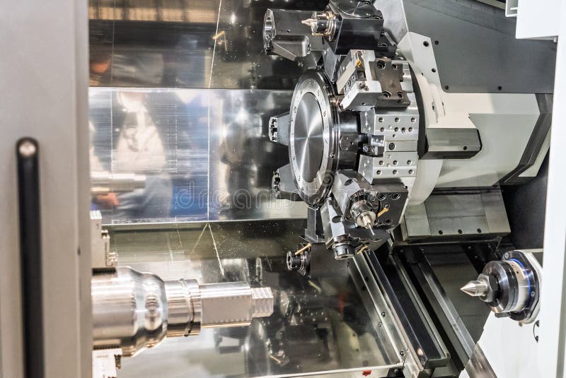 Inside View of a Cnc Machine. CNC Lathe Interior.Cnc Machine. the CNC ...