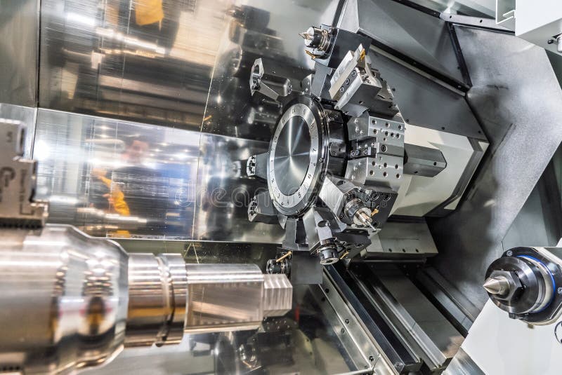 Inside View of a Cnc Machine. CNC Lathe Interior.Cnc Machine. the CNC ...