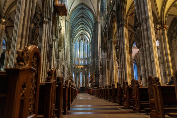 Inside View of the Cologne Cathedral Stock Photo - Image of tourism ...