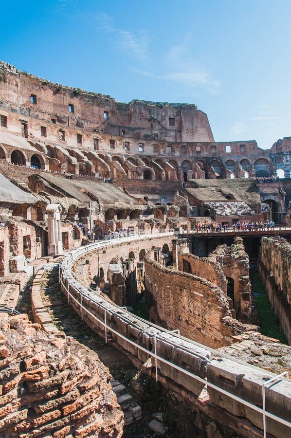 Inside View of the Colosseum in Rome Editorial Stock Photo - Image of ...