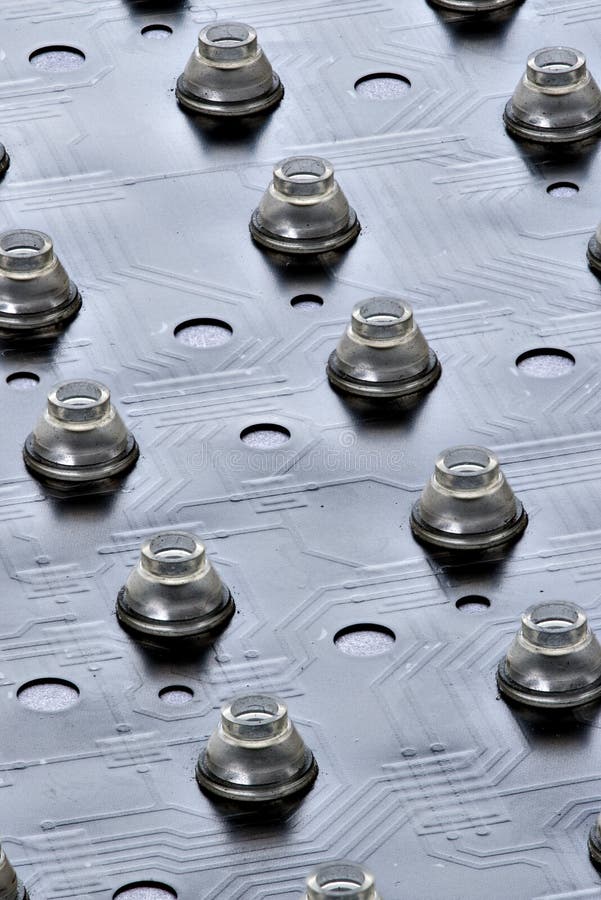 Inside View of Computer Keyboard Electronic Circuit and Buttons Stock ...