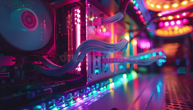 Inside View of Custom Colorful Illuminated Bright Rainbow RGB LED ...