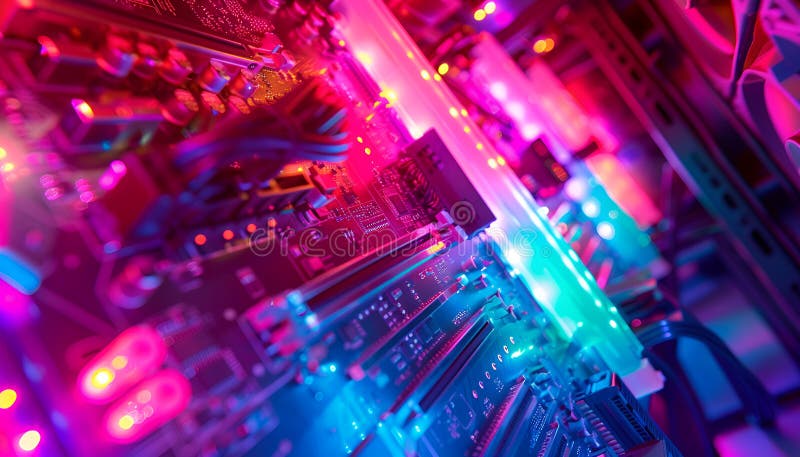 Inside View of Custom Colorful Illuminated Bright Rainbow RGB LED ...