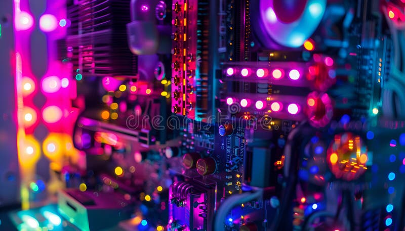 Inside View of Custom Colorful Illuminated Bright Rainbow RGB LED ...