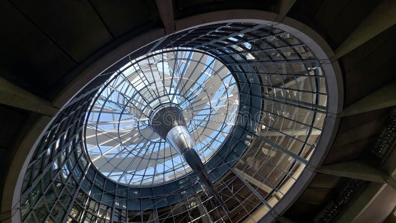 Inside View of Dome of German Reichstag Building in Berlin Stock Image ...