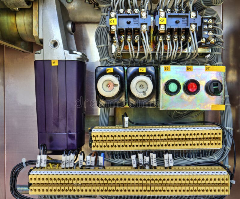 Inside View of Electrical Control Cubicle of High Voltage Disconnector ...