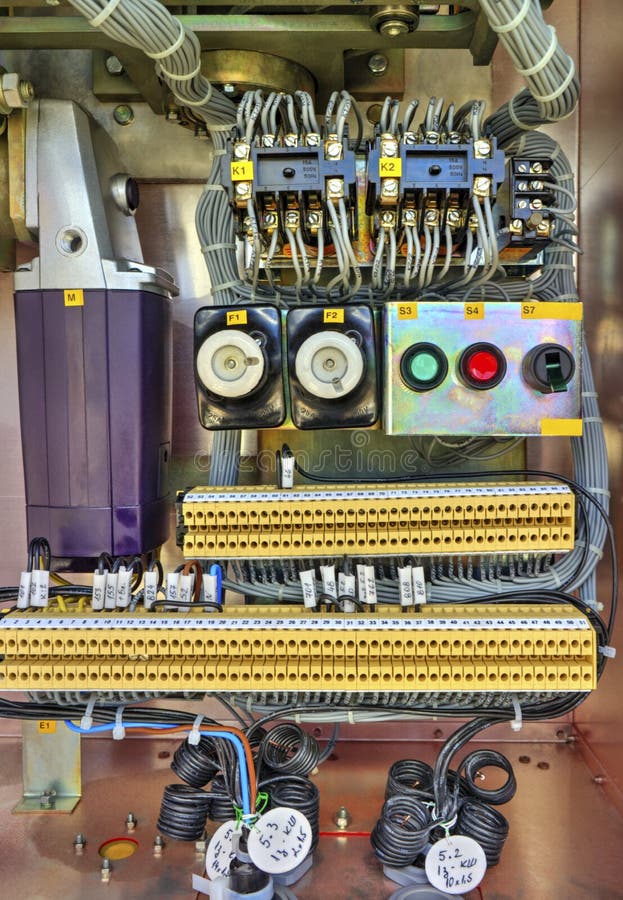 Inside View of Electrical Control Cubicle of High Voltage Disconnector ...