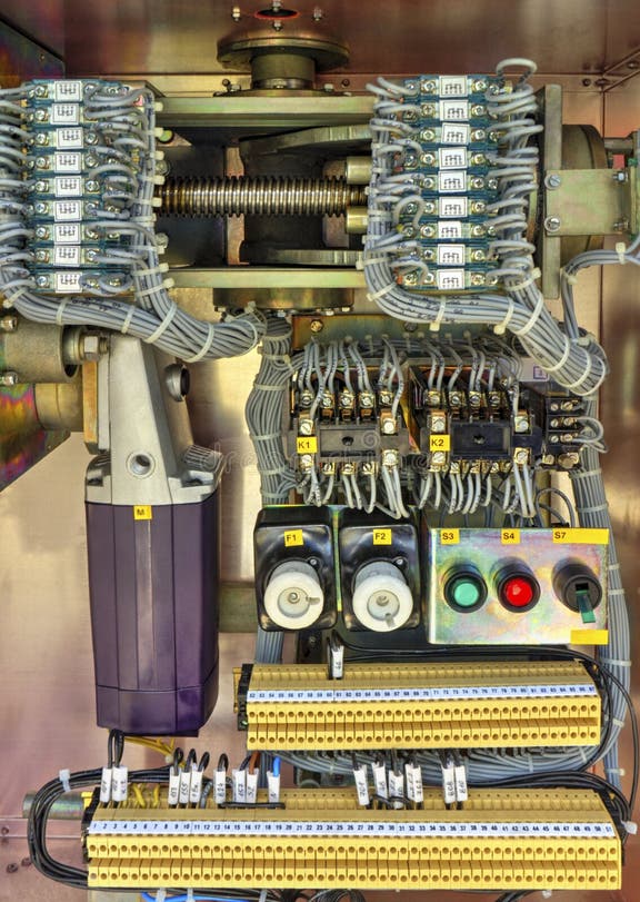 Inside View of Electrical Control Cubicle of High Voltage Disconnector ...