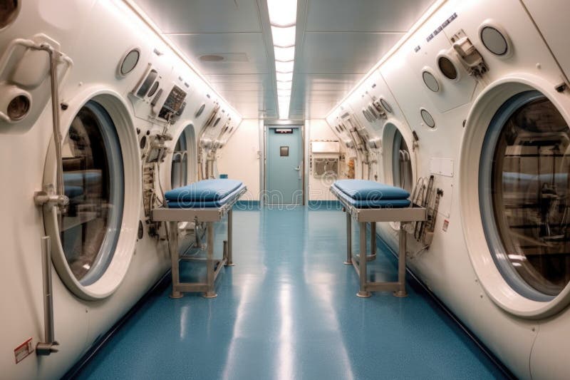 Inside View of an Empty Hyperbaric Chamber Stock Illustration ...