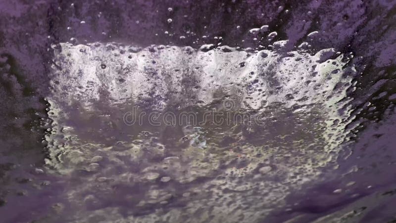 Inside View of Flow of Water Washes Away the Foam and Dirt from the ...