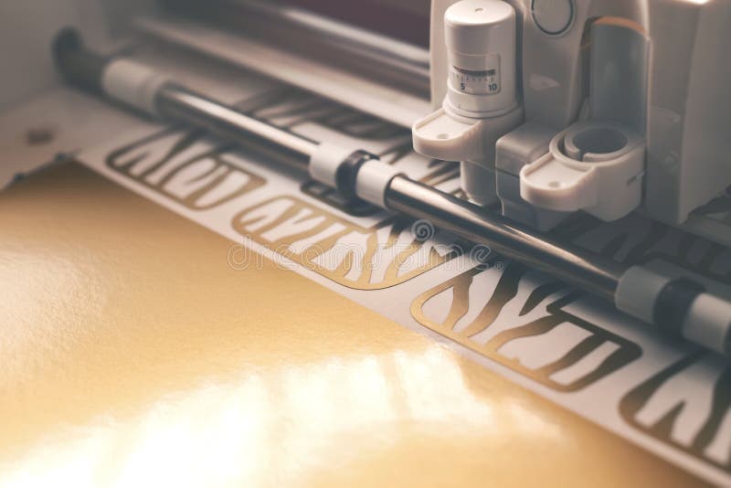 Inside View of Foil Plotting Machine while Cutting 2022 Tiger Design ...