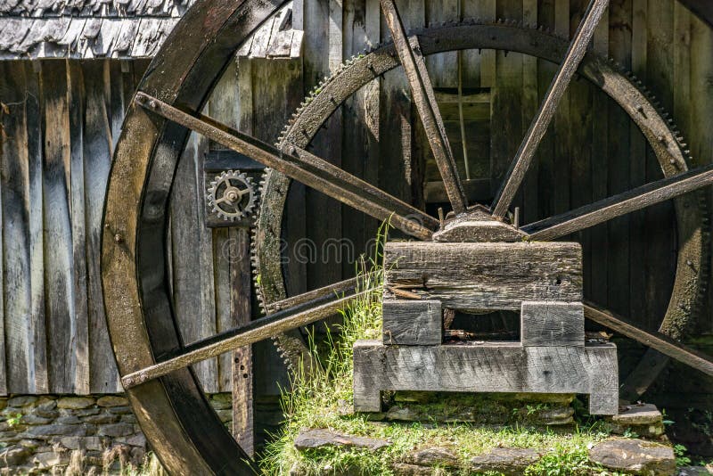 Gristmill Waterwheel stock photo. Image of autumn, fence - 100432136