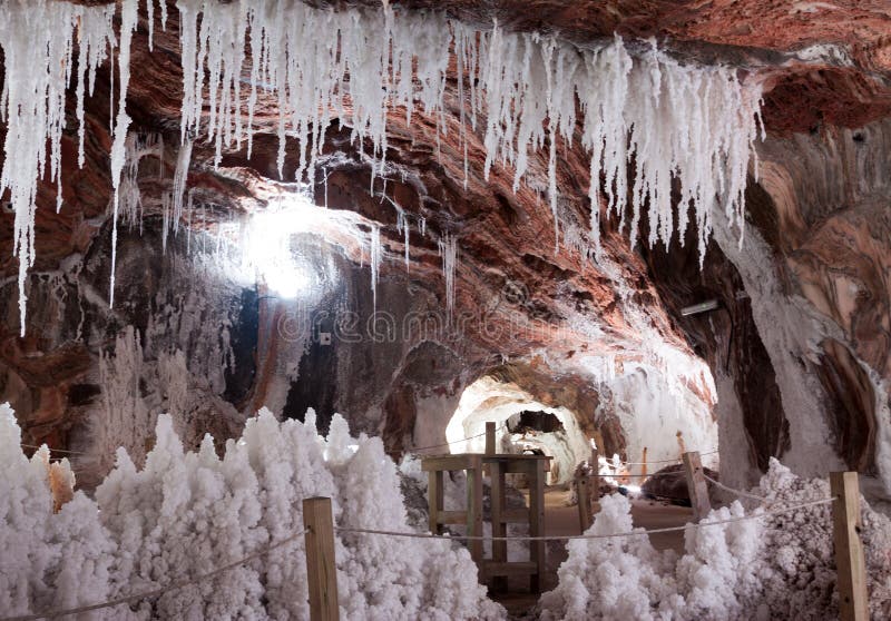 Inside View of Grotto at Salt Cave Stock Image - Image of crystal ...