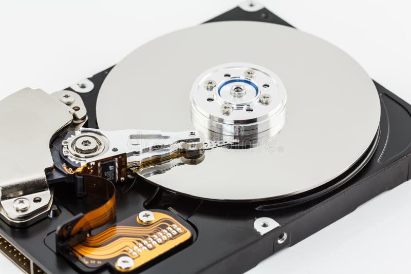 Inside View of Hard Disk Computer Stock Photo - Image of equipment ...