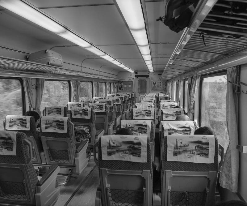 Inside View of the High Speed Train in Taipei, Taiwan Editorial ...