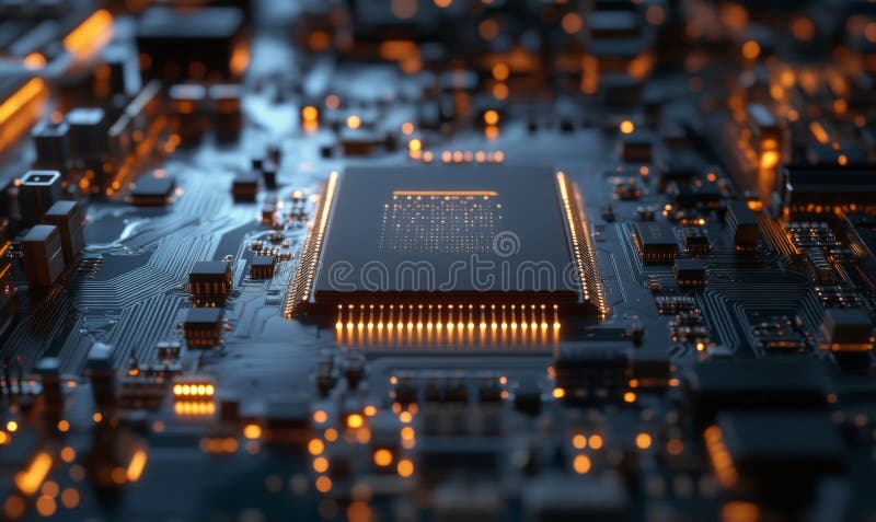 Inside View of a High-tech Microchip Manufacturing Facility, Technology ...