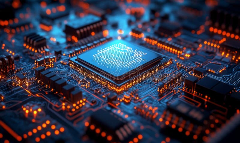 Inside View of a High-tech Microchip Manufacturing Facility, Technology ...