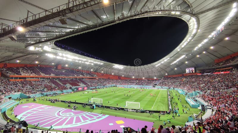 Inside View of Khalifa Stadium Qatar Editorial Image - Image of soccer ...