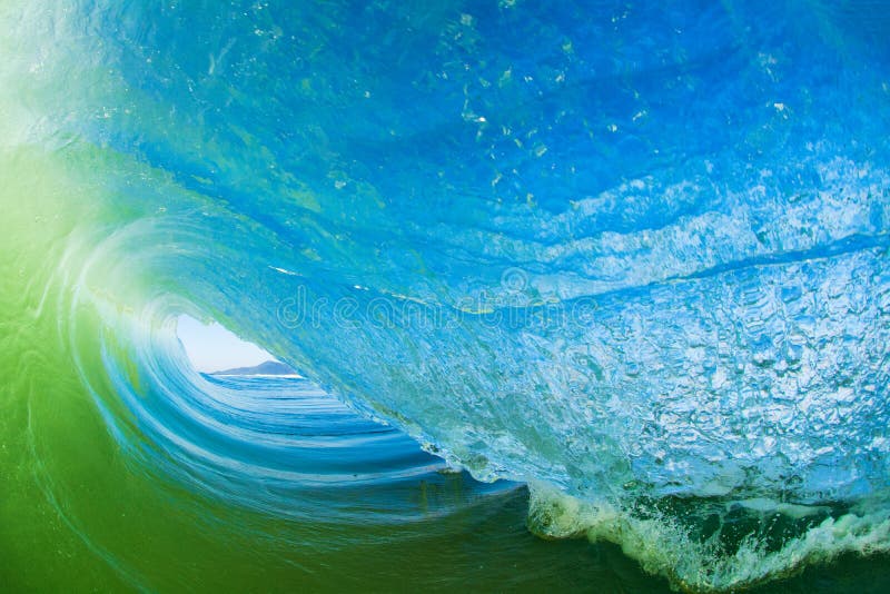Inside Out View of a Wave Breaking at Campeche Beach in Florianopolis ...