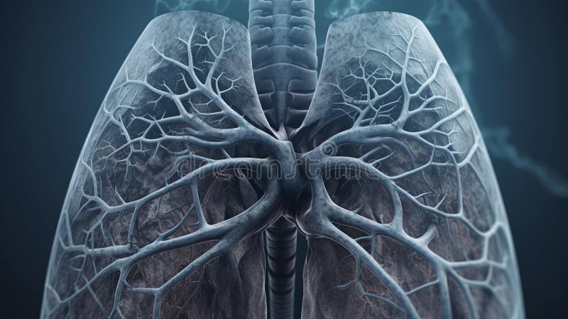 Inside View of Lungs Human Organs Medical Generative Ai Stock ...