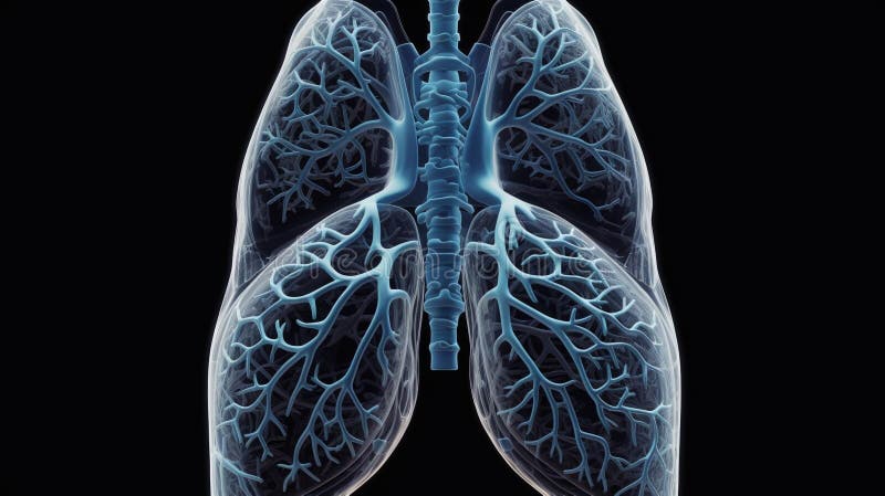 Inside View of Lungs Human Organs Medical Generative Ai Stock ...
